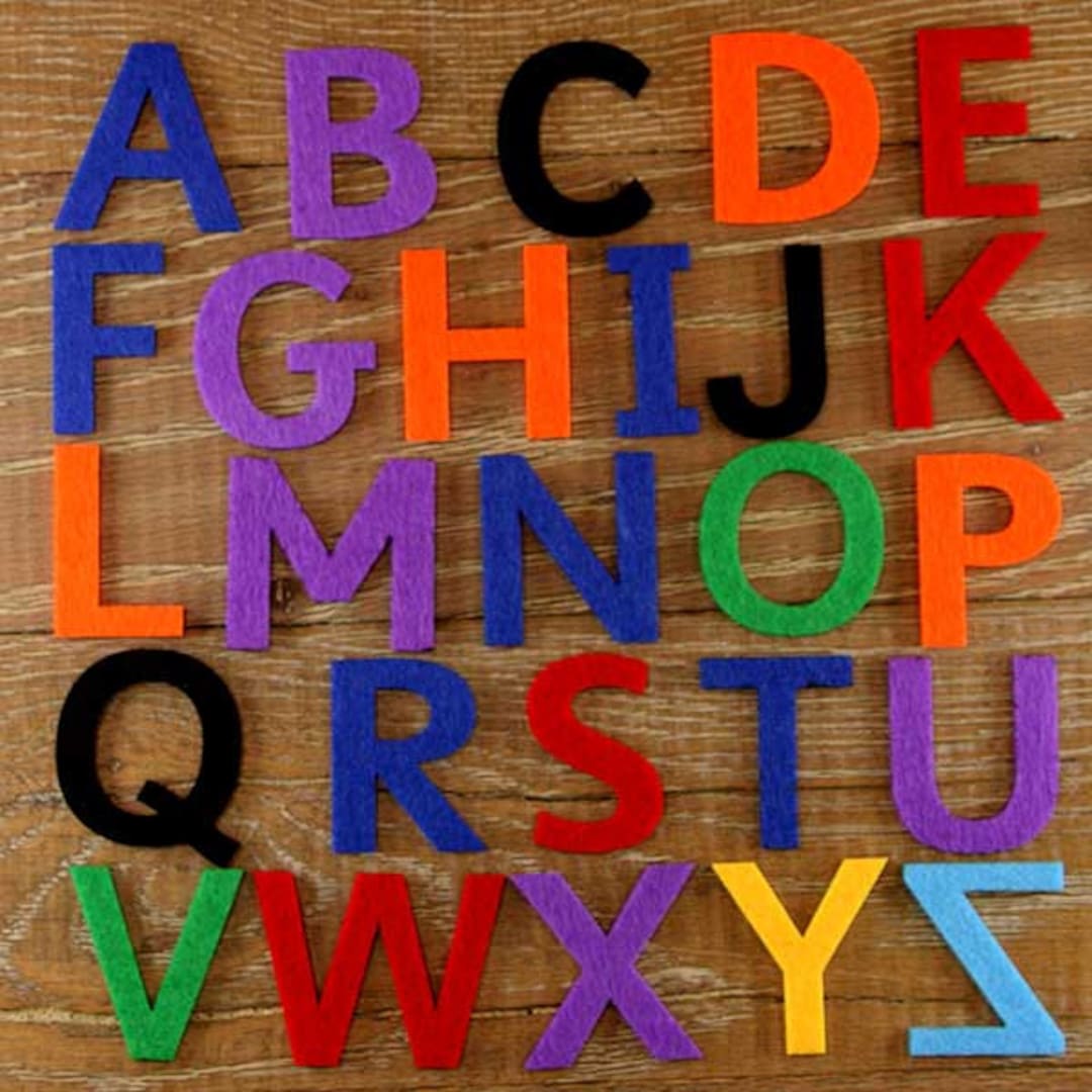 Sassoon Font Alphabet Set Upper Case Letters A Z 3mm Felt 26 Characters Etsy
