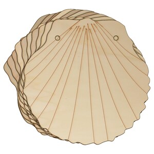 10x Wooden Scallop Shell Craft Shapes 3mm Plywood Sealife Seaside - Etsy