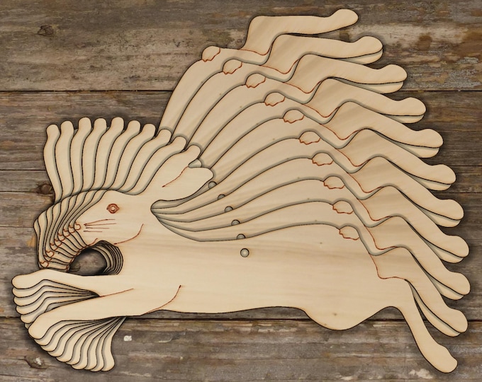 Hare - Wooden Hanging - Etsy