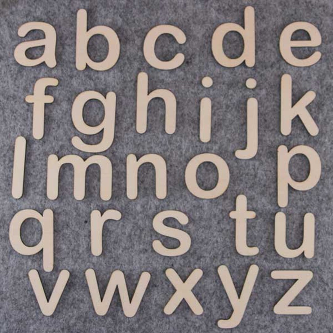 Arial Rounded Font Alphabet Set Lower Case Letters A z 3mm Plywood 26