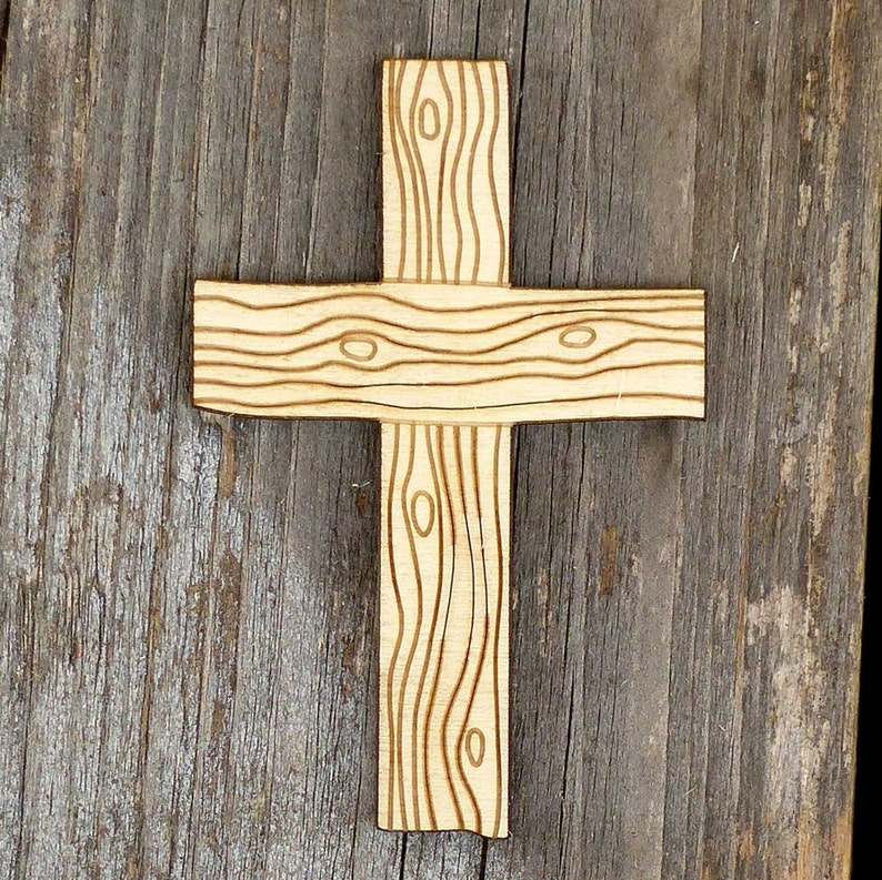 10x Wooden Christian Cross With a Wood Effect Patten Craft - Etsy
