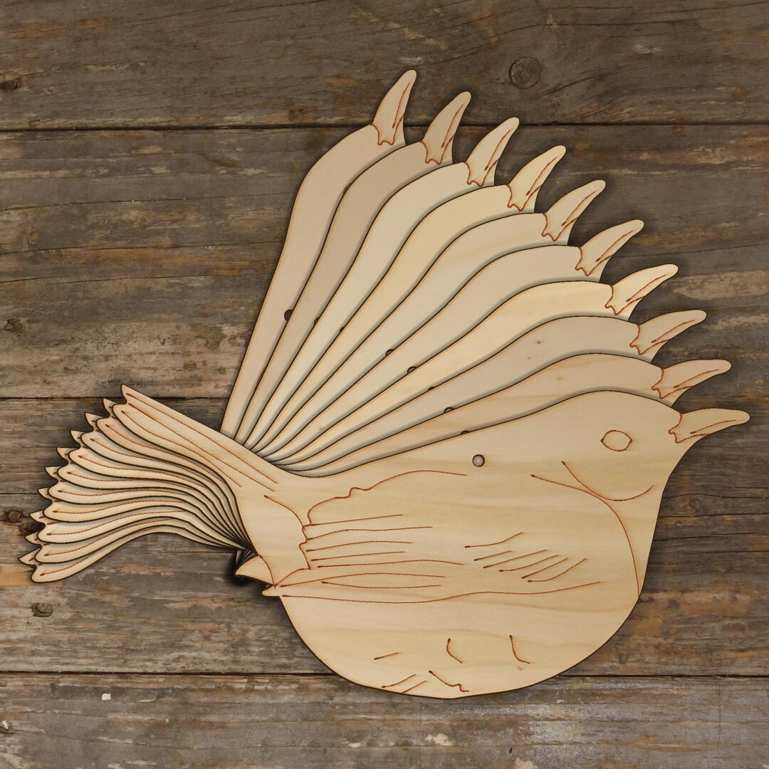 10x Wooden Wren Bird Side on Nesting Craft Shape 3mm Ply British ...