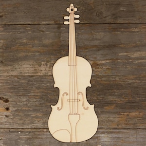10x Wooden Violin Musical Instrument Craft Shapes 3mm Plywood Music ...