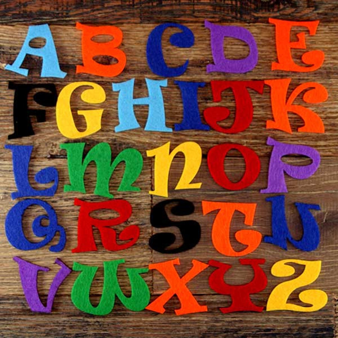 Ravie Font Alphabet Set Upper Case Letters A-Z 3mm Felt 26 Characters ...