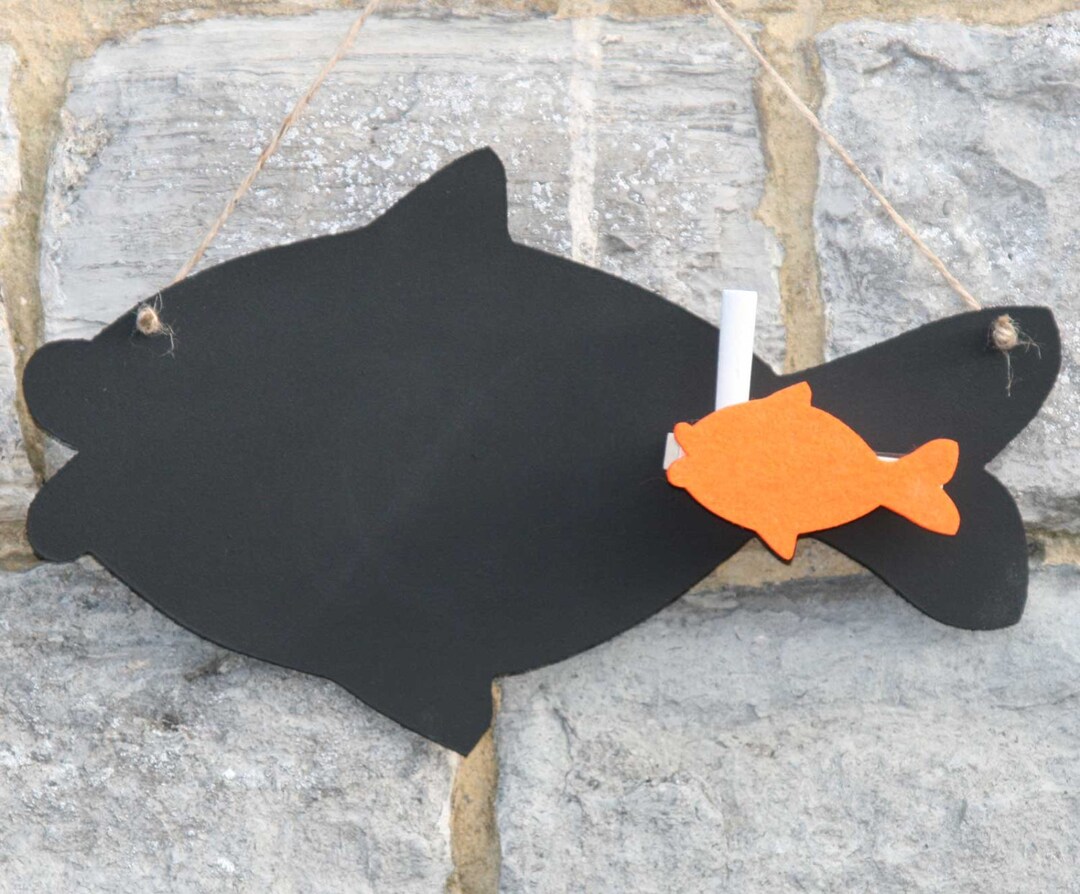 Chalk Blackboard Comic Fish Shape for Memos Notes and Home Decor - Etsy