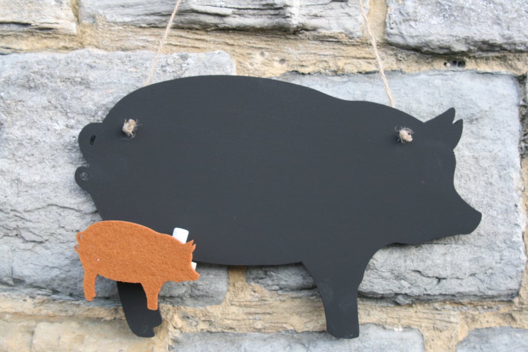 Chalk Blackboard Pig Shape for Memos Notes and Home Decor - Etsy