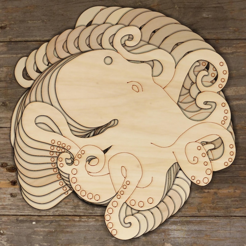 Wooden Octopus - Etsy