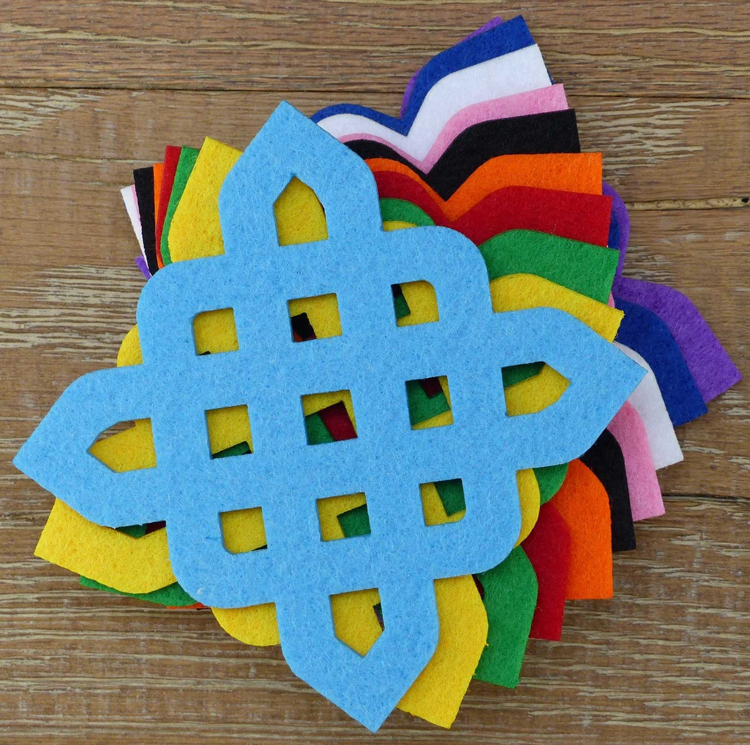 10x 3mm Thick Felt Celtic Square Knot Craft Shapes Sizes | Etsy UK