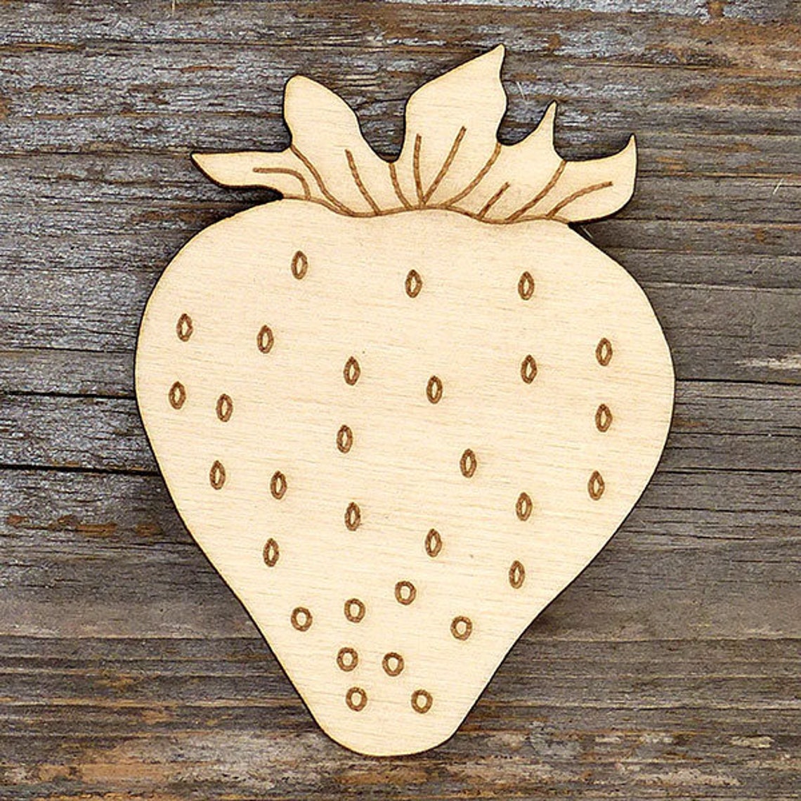 10x Wooden Strawberry Fruit Whole Craft Shape 3mm Ply Plants - Etsy