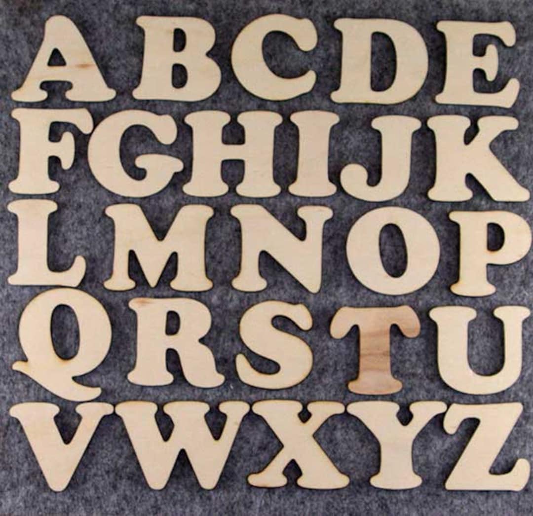 Cooper Black Font Alphabet Set Upper Case Letters A-Z 3mm Plywood 26 ...