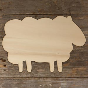 10x Wooden Sheep Standing Plain Craft Shapes 3mm Plywood Farm Farmyard ...