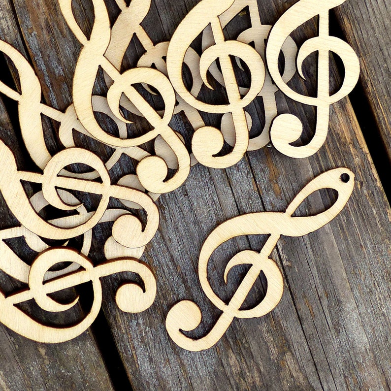 10x Wooden Treble Clef Music Note G Craft Shape 3mm Ply - Etsy UK