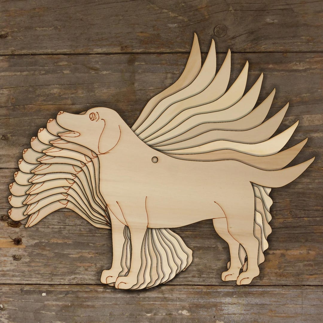 10x Wooden Labrador Dog Standing Craft Shapes 3mm Plywood Domestic Pet ...