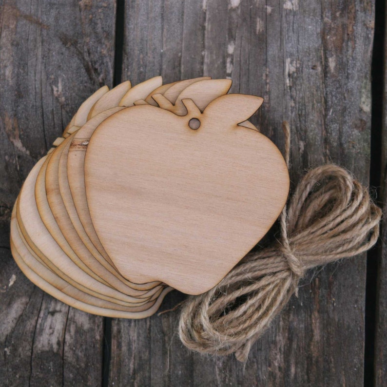 10x Wooden Apple With a Leaf Craft Shape 3mm Ply - Etsy UK