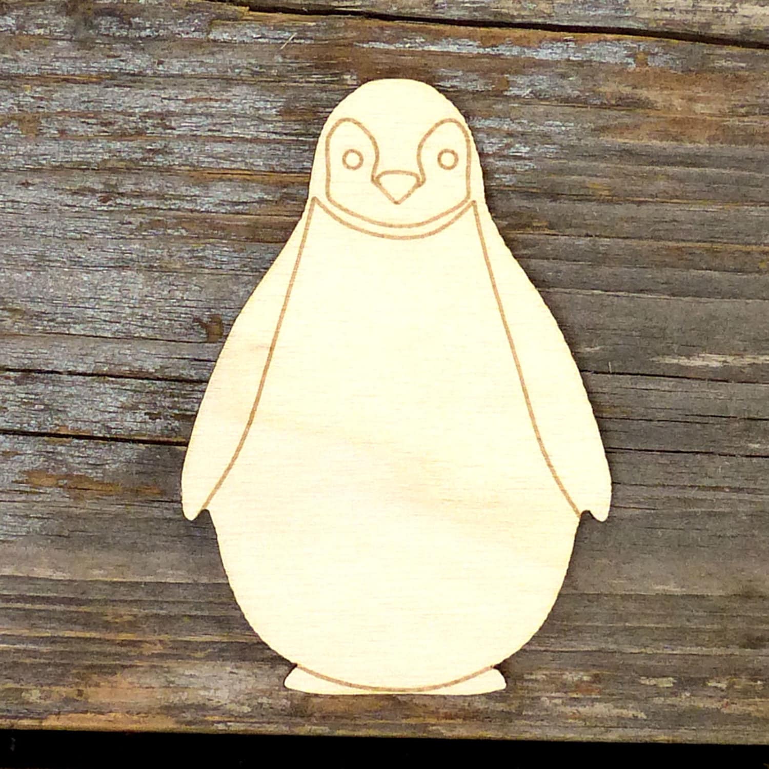 10x Wooden Simple Cartoon Penguin Craft Shapes 3mm Polar Bird | Etsy