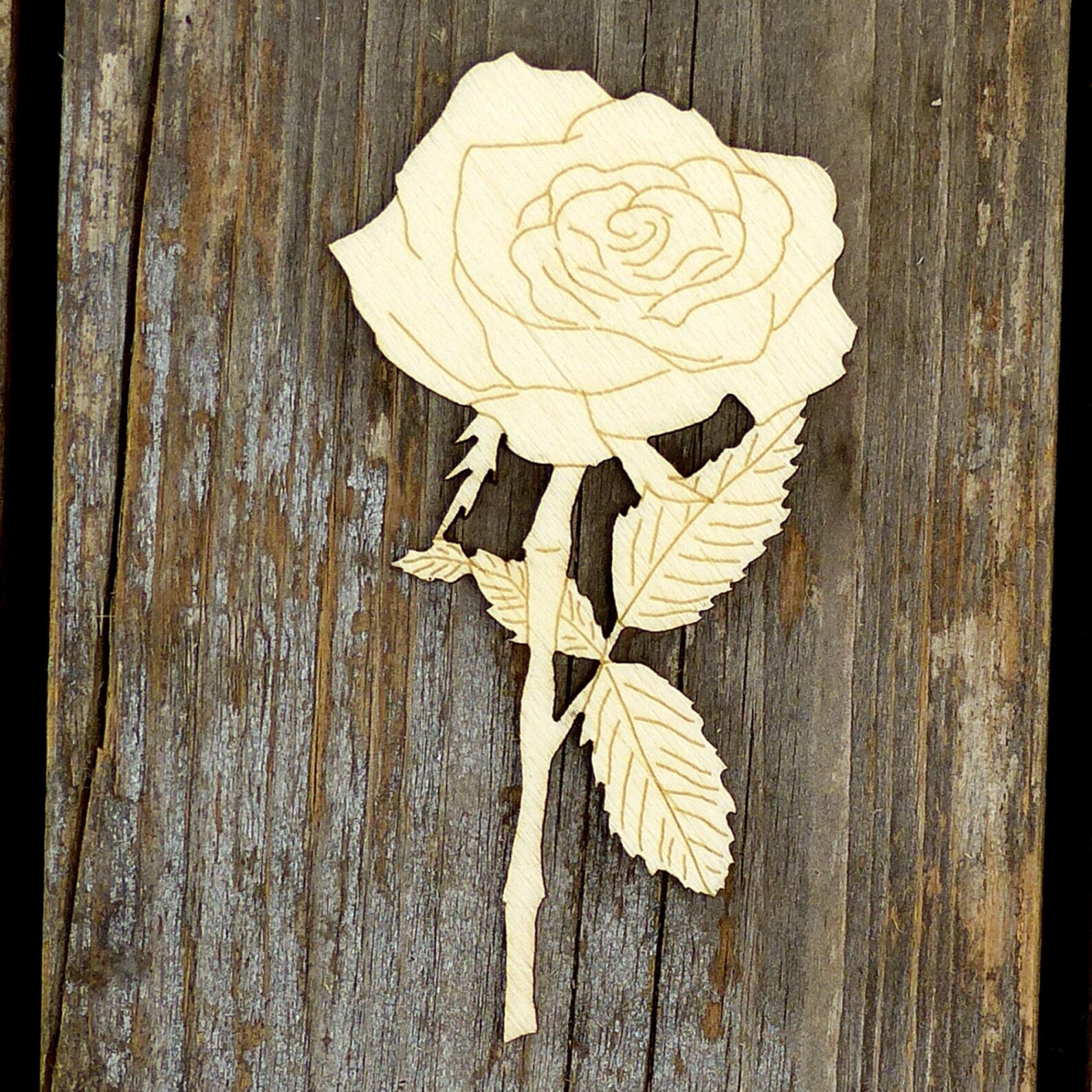 10x Wooden Rose Flower and Stem Craft Shapes 3mm Plywood - Etsy