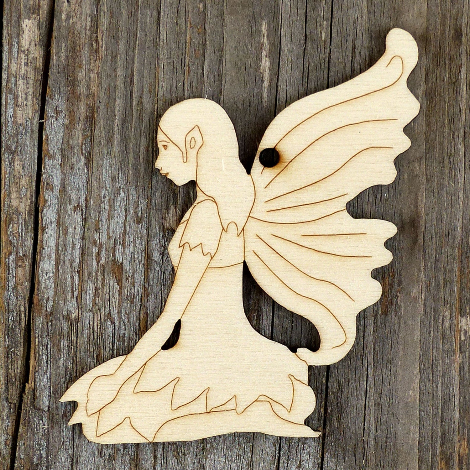 10x Wooden Fairies Sitting Craft Shapes 3mm Plywood Classic - Etsy