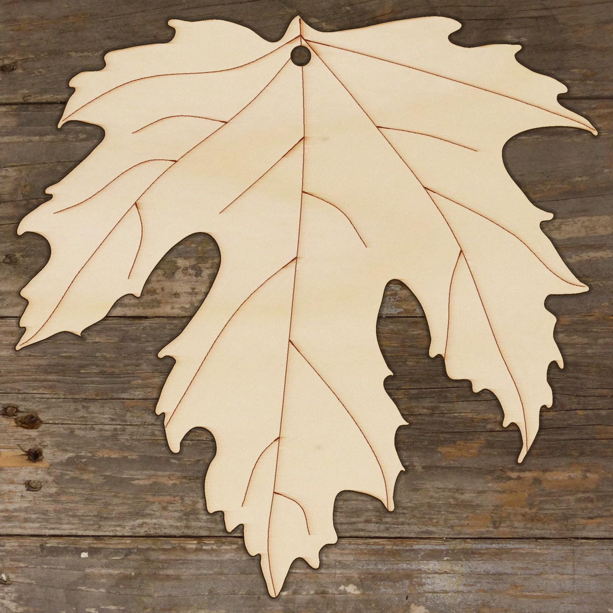 10x Wooden Maple Leaves Craft Shapes 3mm Plywood Sycamore Acer Tree ...