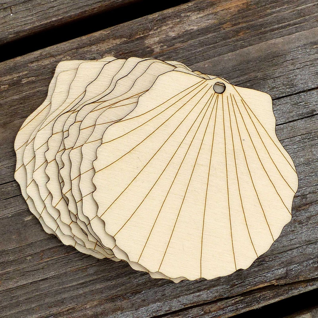 10x Wooden Scallop Shell Craft Shapes 3mm Plywood - Etsy