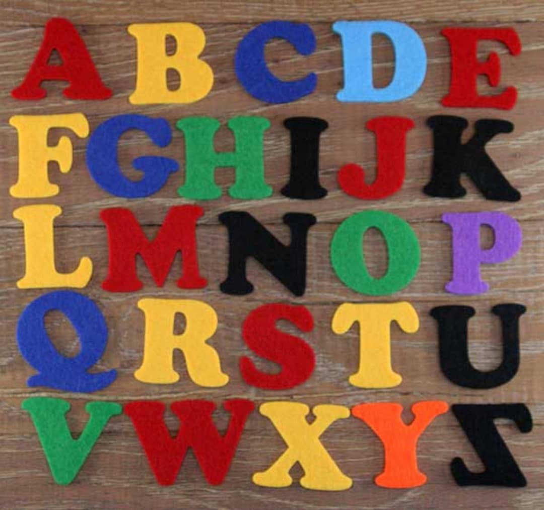 Cooper Black Font Alphabet Set Upper Case Letters A-Z 3mm Felt 26 ...