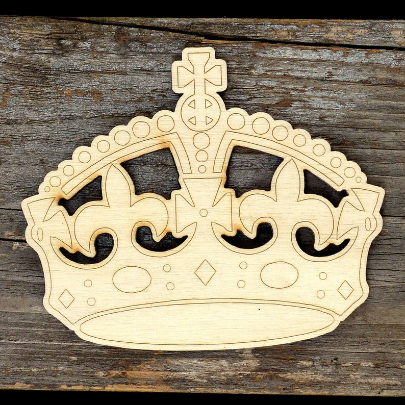 10x Wooden Regal Crown Craft Shapes 3mm Plywood | Etsy