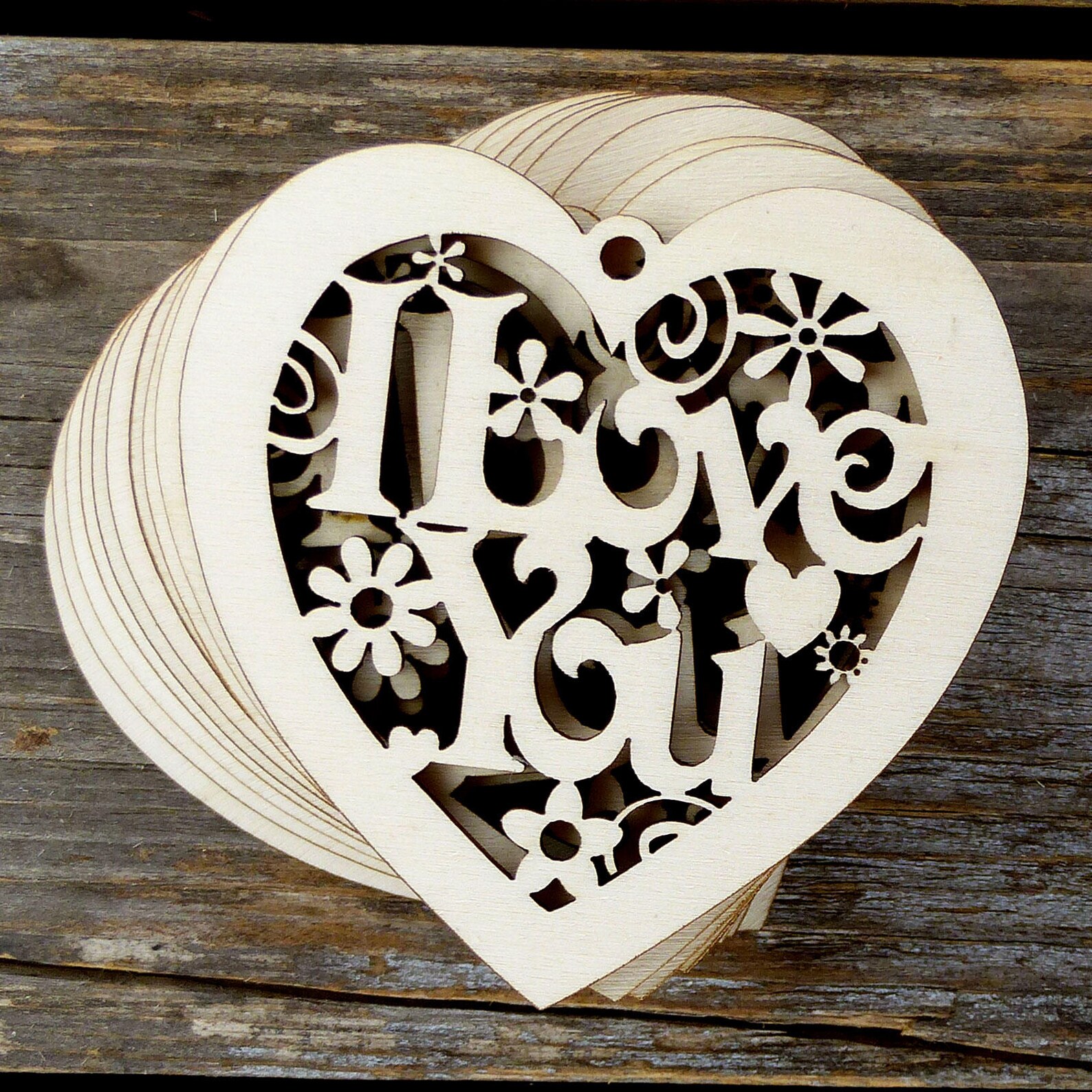 10x Wooden I Love You Heart Craft Shape 3mm Ply Valentine - Etsy UK