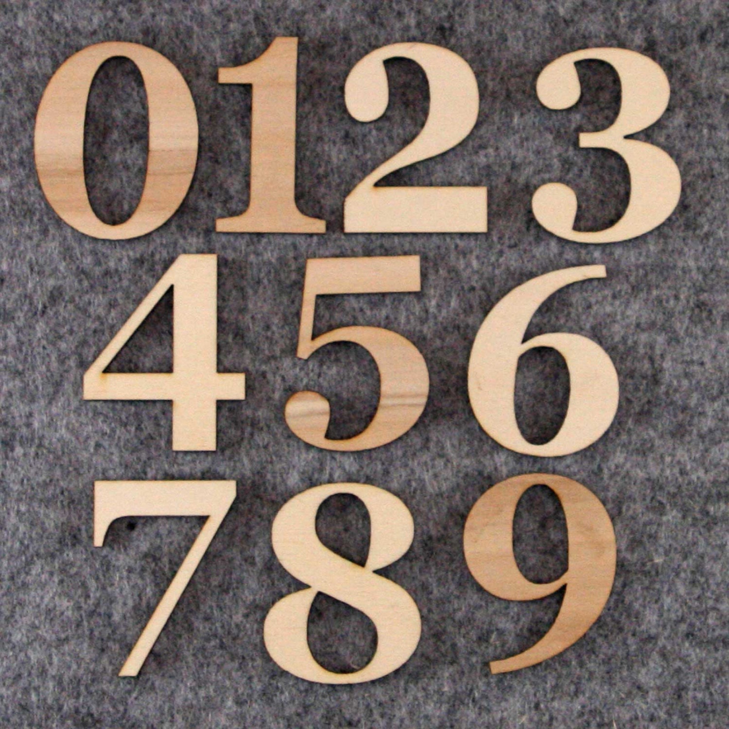 Georgia Font Number Set 0-9 3mm Plywood 10 Characters - Etsy