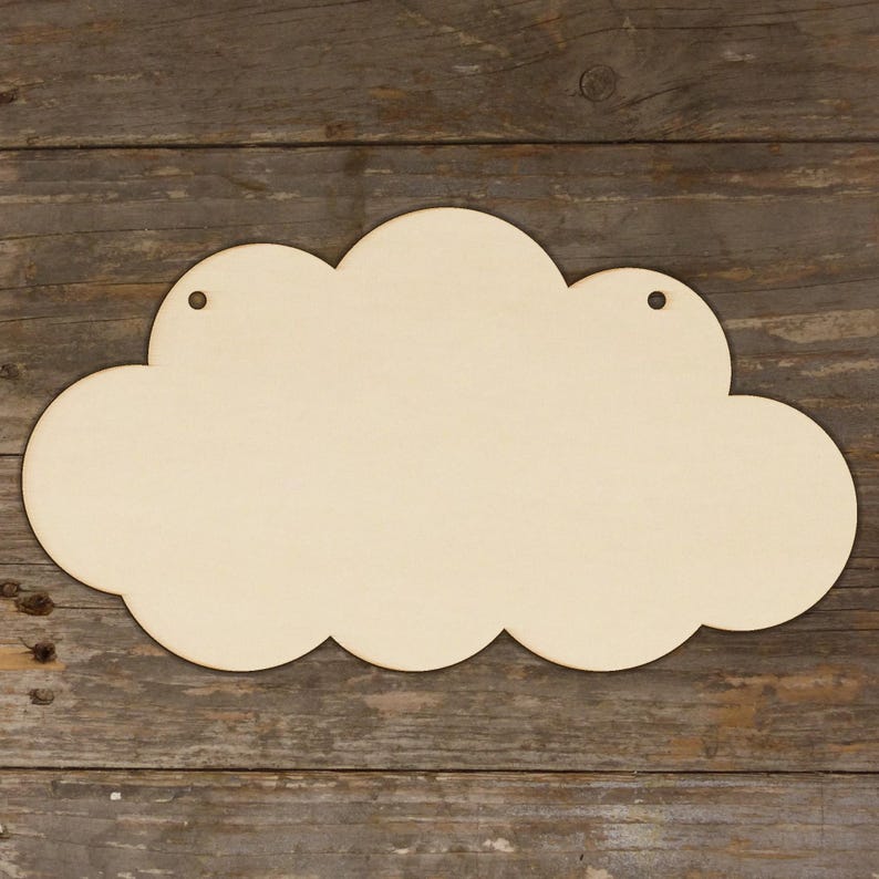 10x houten wolk Comic A Craft-vorm 3 mm-laag natuurlijk heelal Weather ...