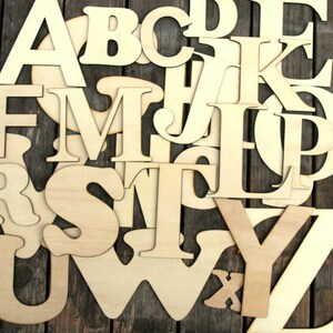 6mm Thick Plywood Mixed Alphabet Set. Mixed Font and Between 10cm and ...