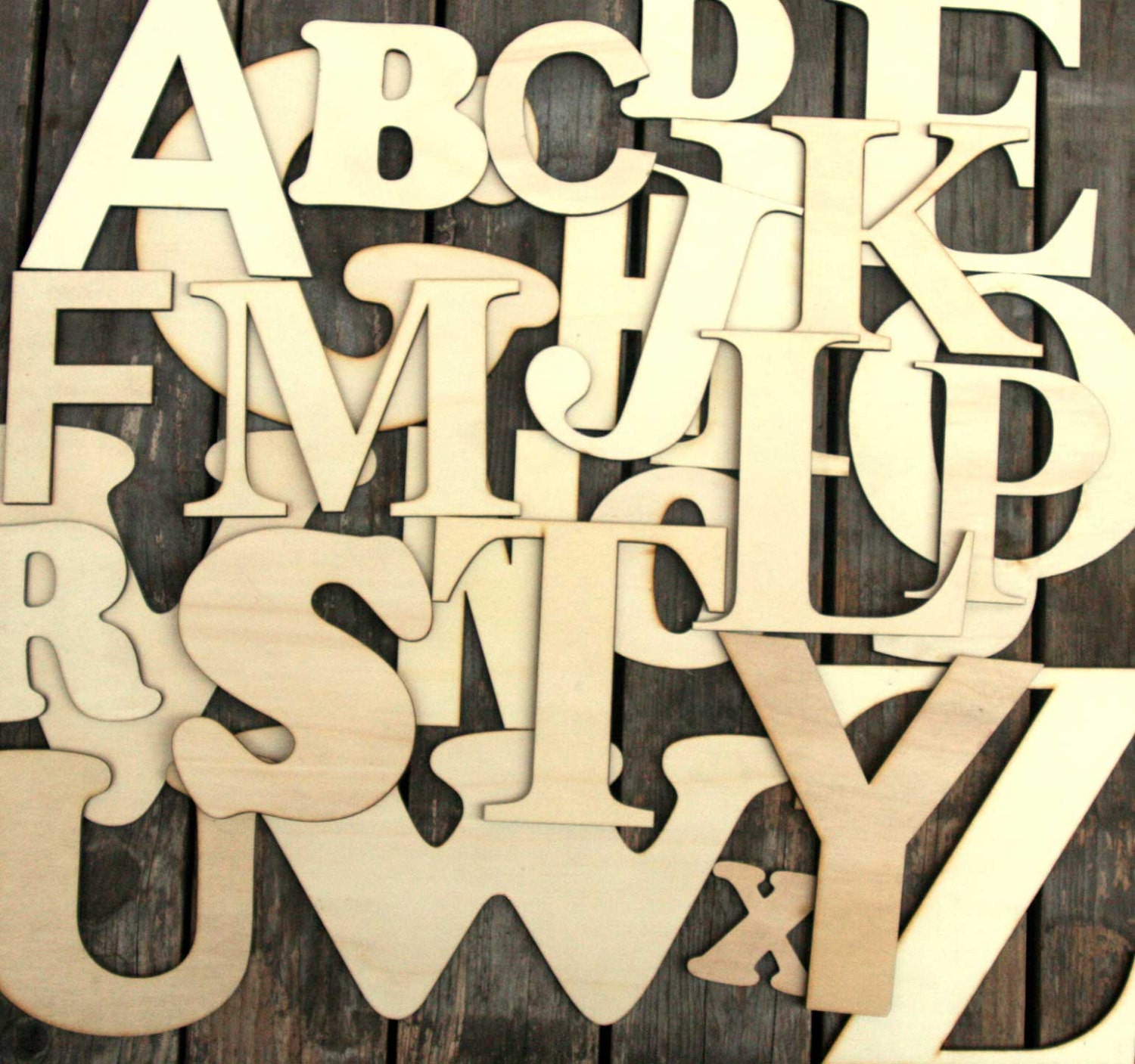 6mm Thick Plywood Mixed Alphabet Set. Mixed Font and Between - Etsy UK