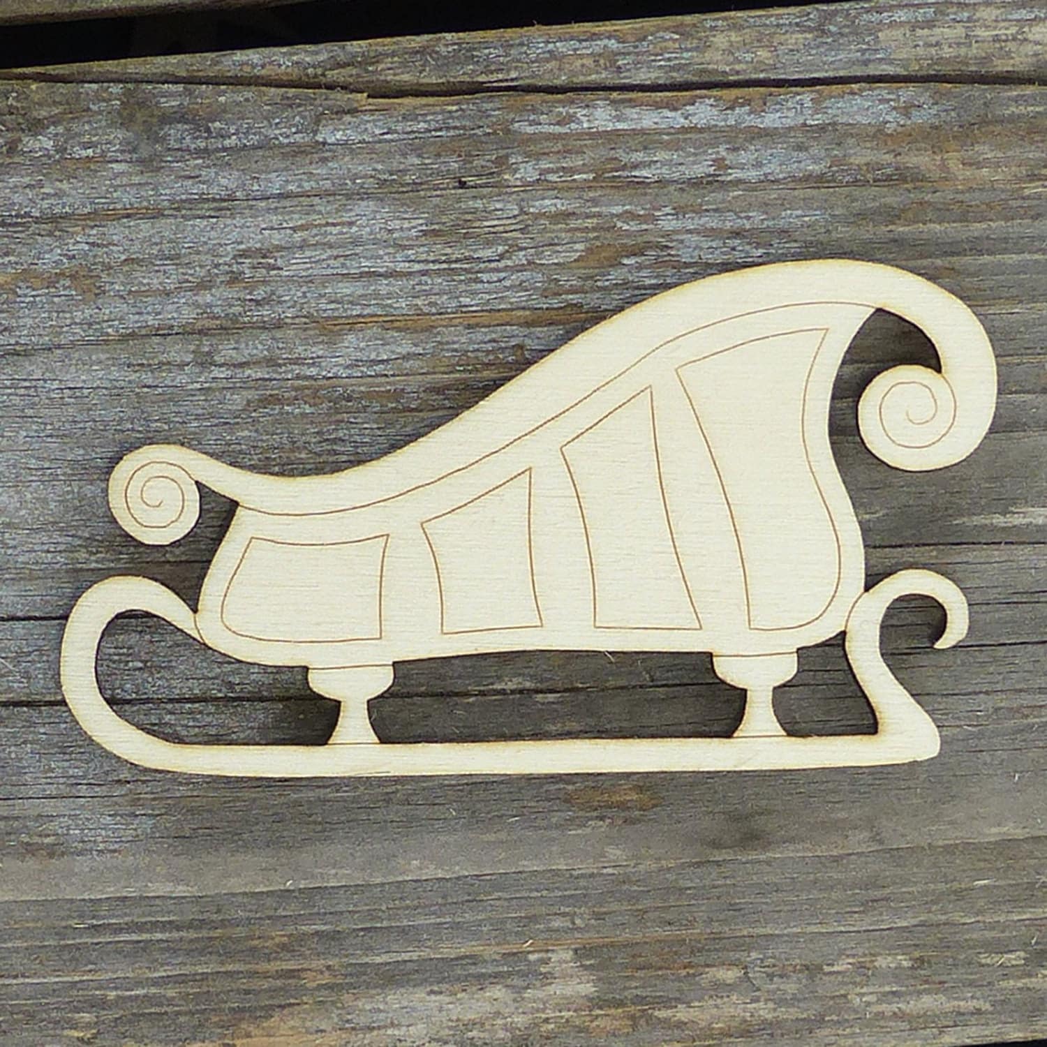 10x Wooden Christmas Santa Sleigh Craft Shapes 3mm Plywood | Etsy