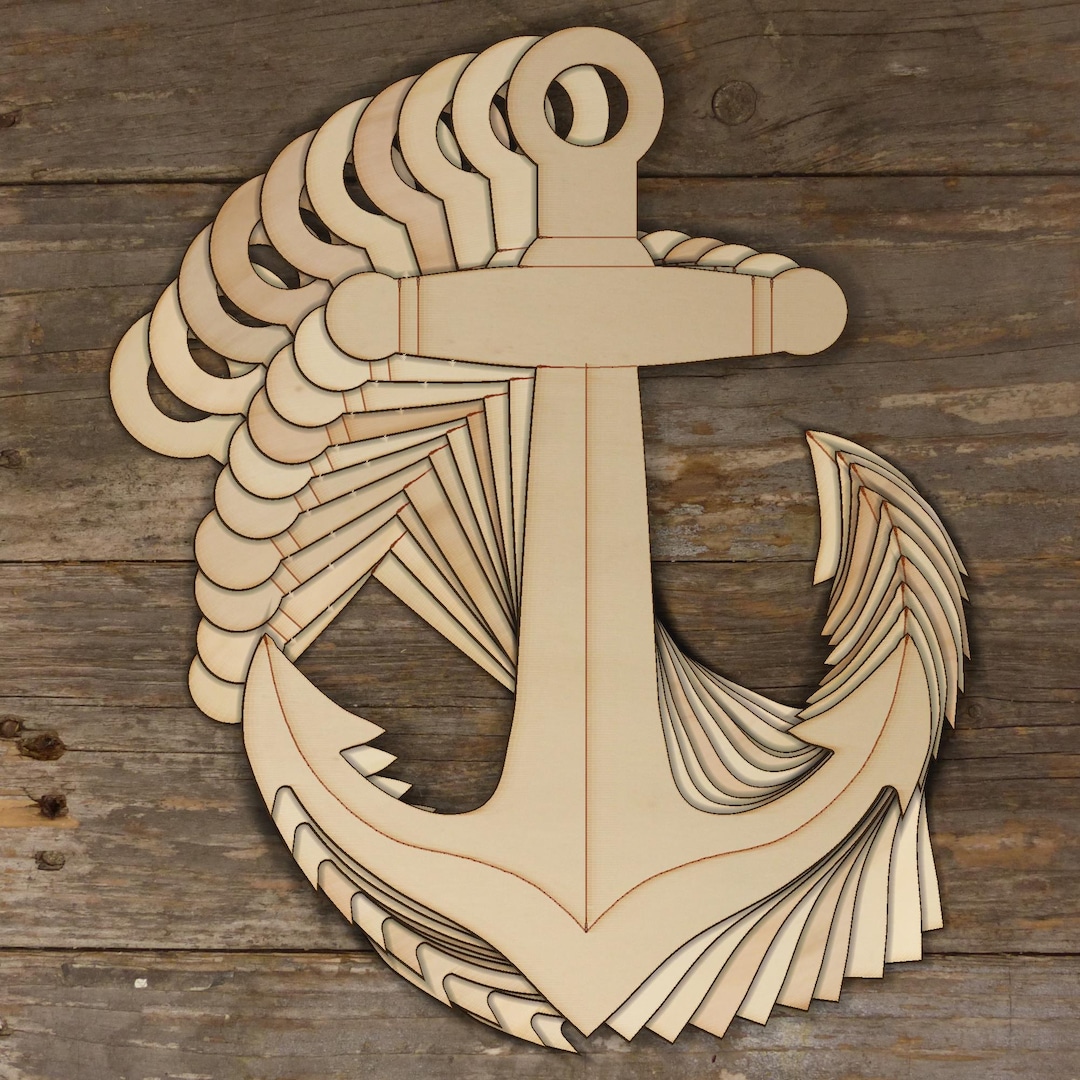 10x Wooden Anchor Craft Shapes 3mm Plywood Nautical Ship Pirate Sea - Etsy