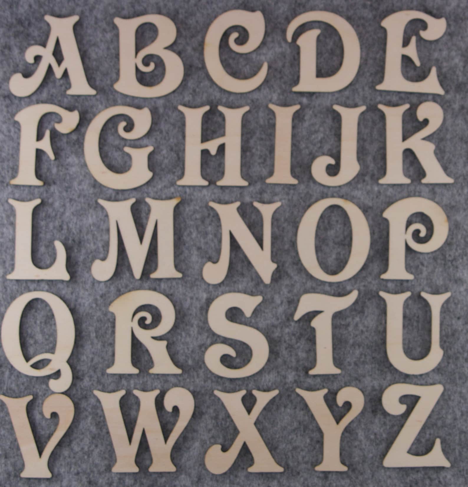 Victoria Font Alphabet Set Upper Case Letters A-Z 3mm Plywood 26 ...
