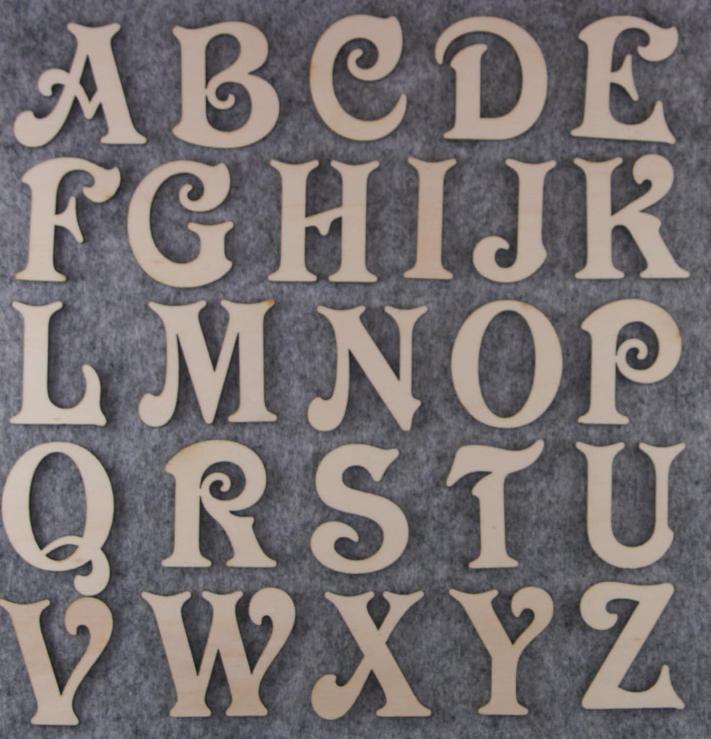 Victoria Font Alphabet Set Upper Case Letters A-Z 3mm Plywood 26 ...