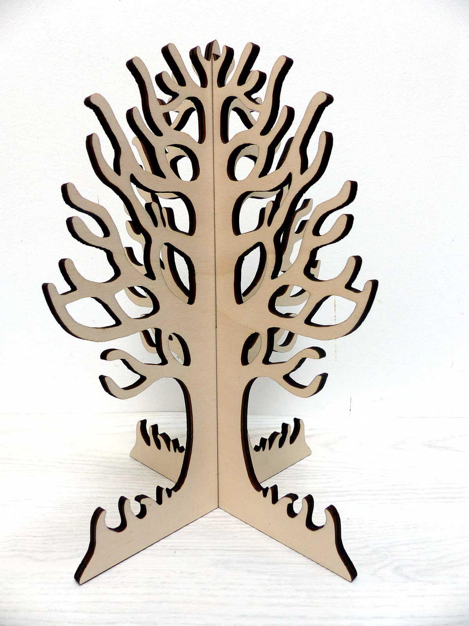 Laser Cut Slot Together Tree Simple Craft Shapes 6mm Birch Wood Plant ...