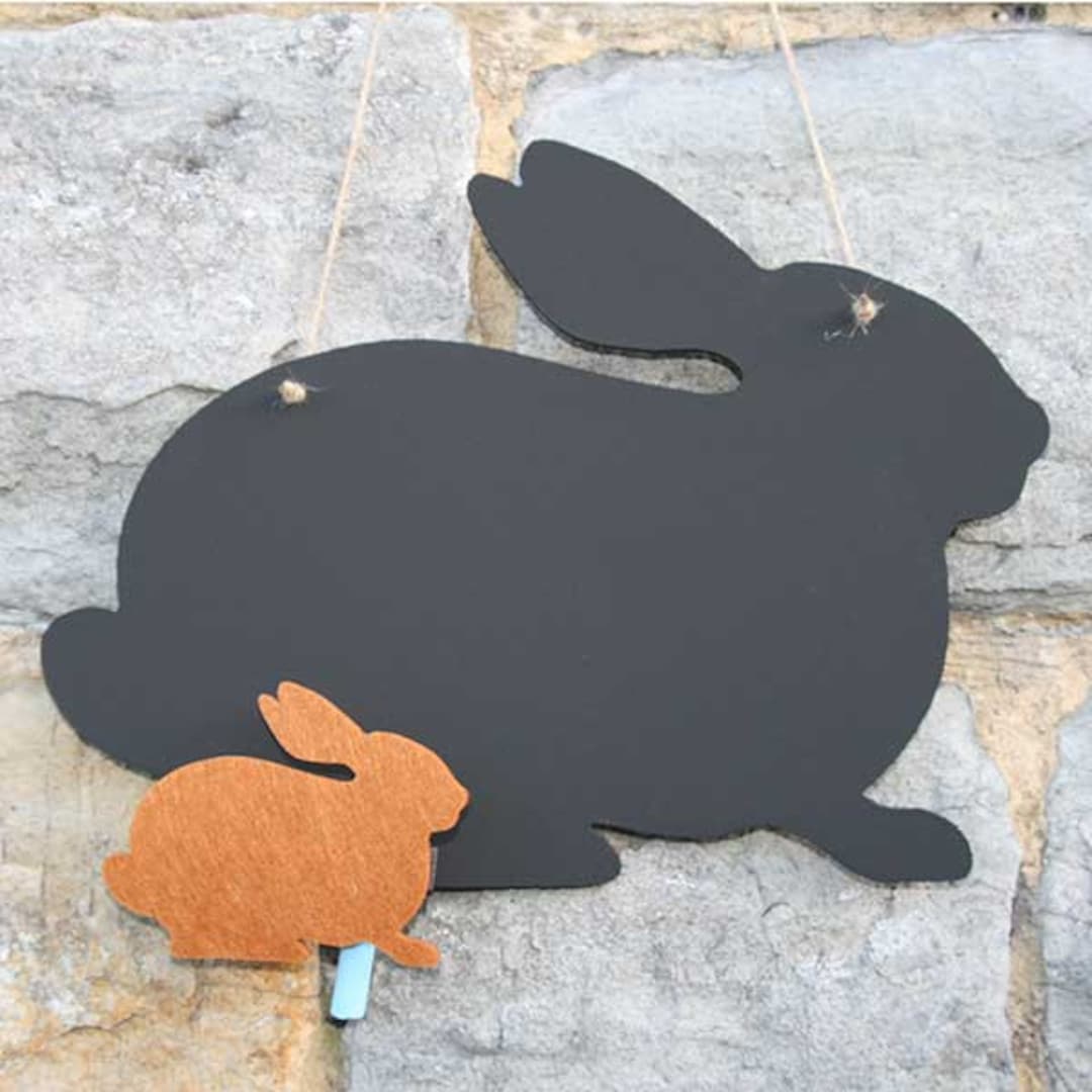 Chalk Blackboard Rabbit Shape for Memos Notes and Home Decor - Etsy