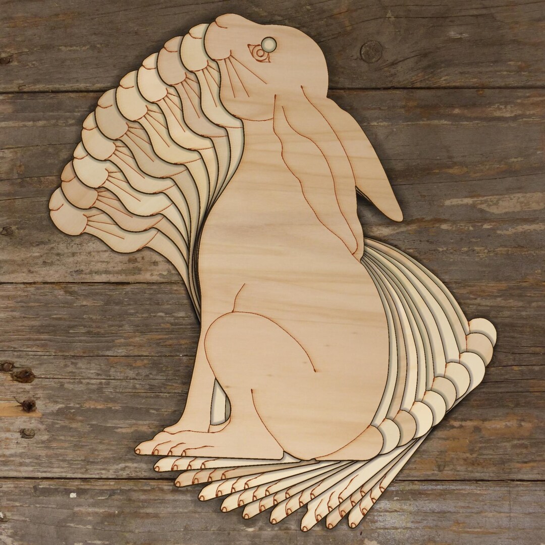10x Wooden Hare Sitting Craft Shapes 3mm Plywood Animal Wildlife - Etsy UK