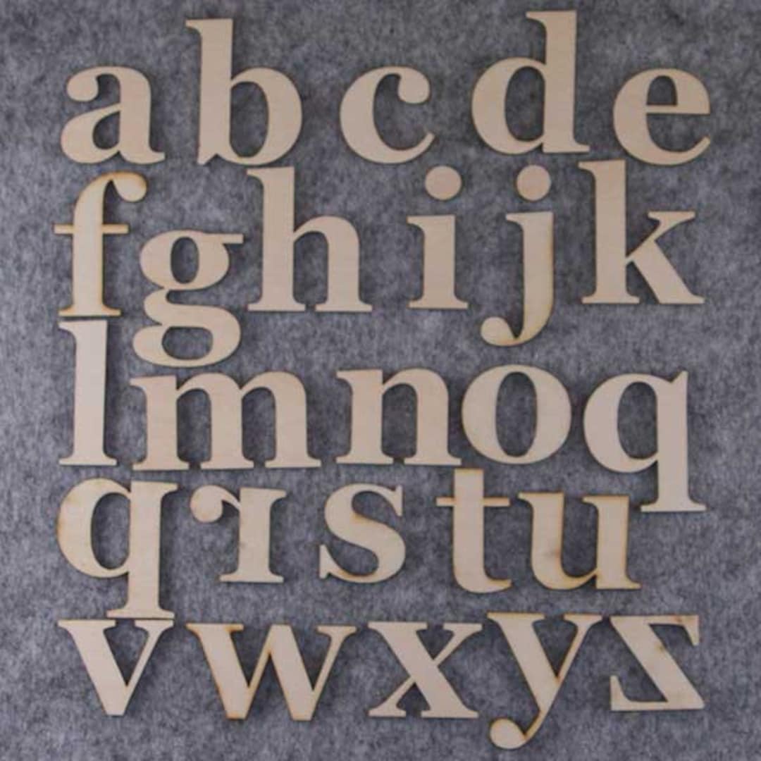 Georgia Font Alphabet Set Lower Case Letters A-z 3mm Plywood 26 ...