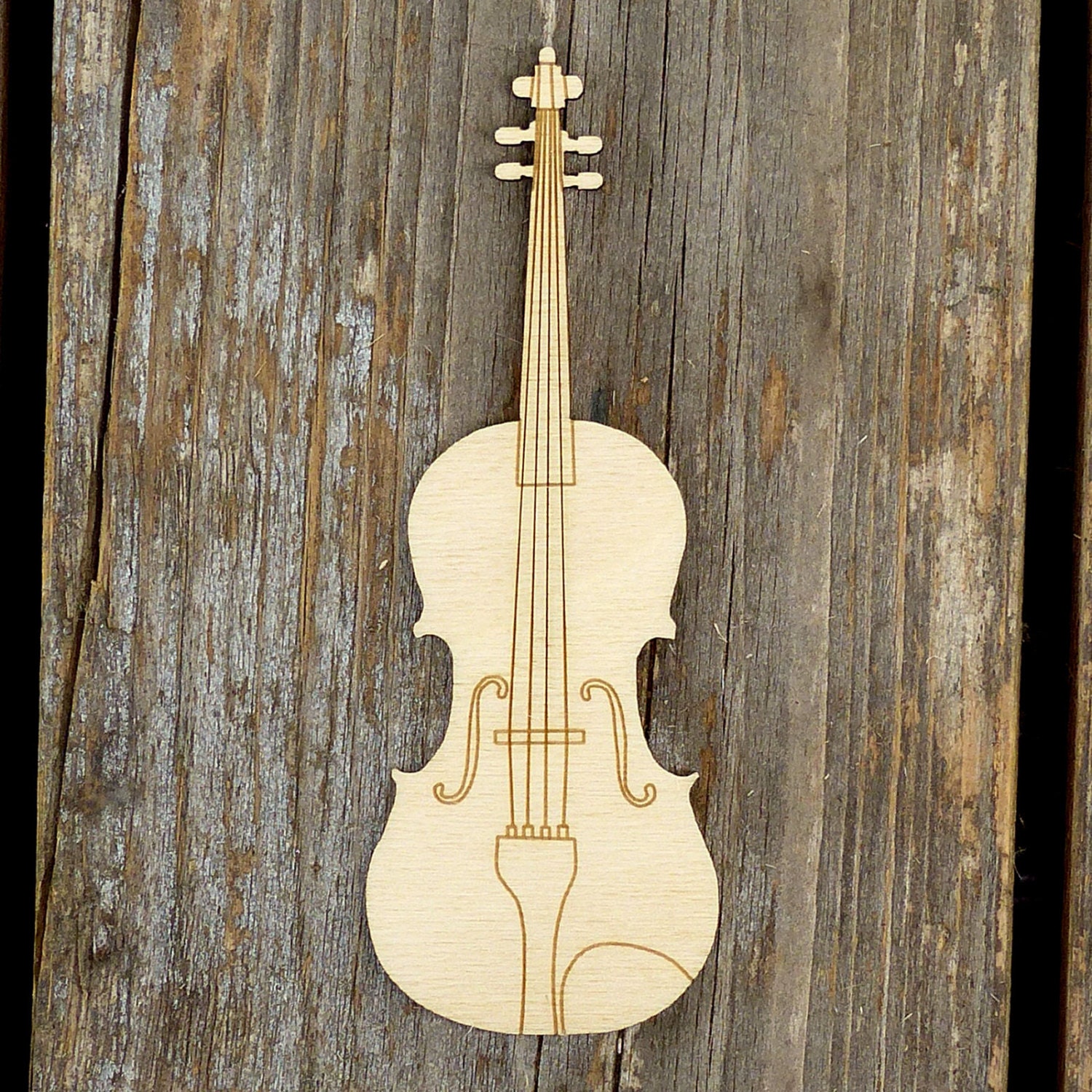 10x Wooden Violin Musical Instrument Craft Shapes 3mm Plywood | Etsy