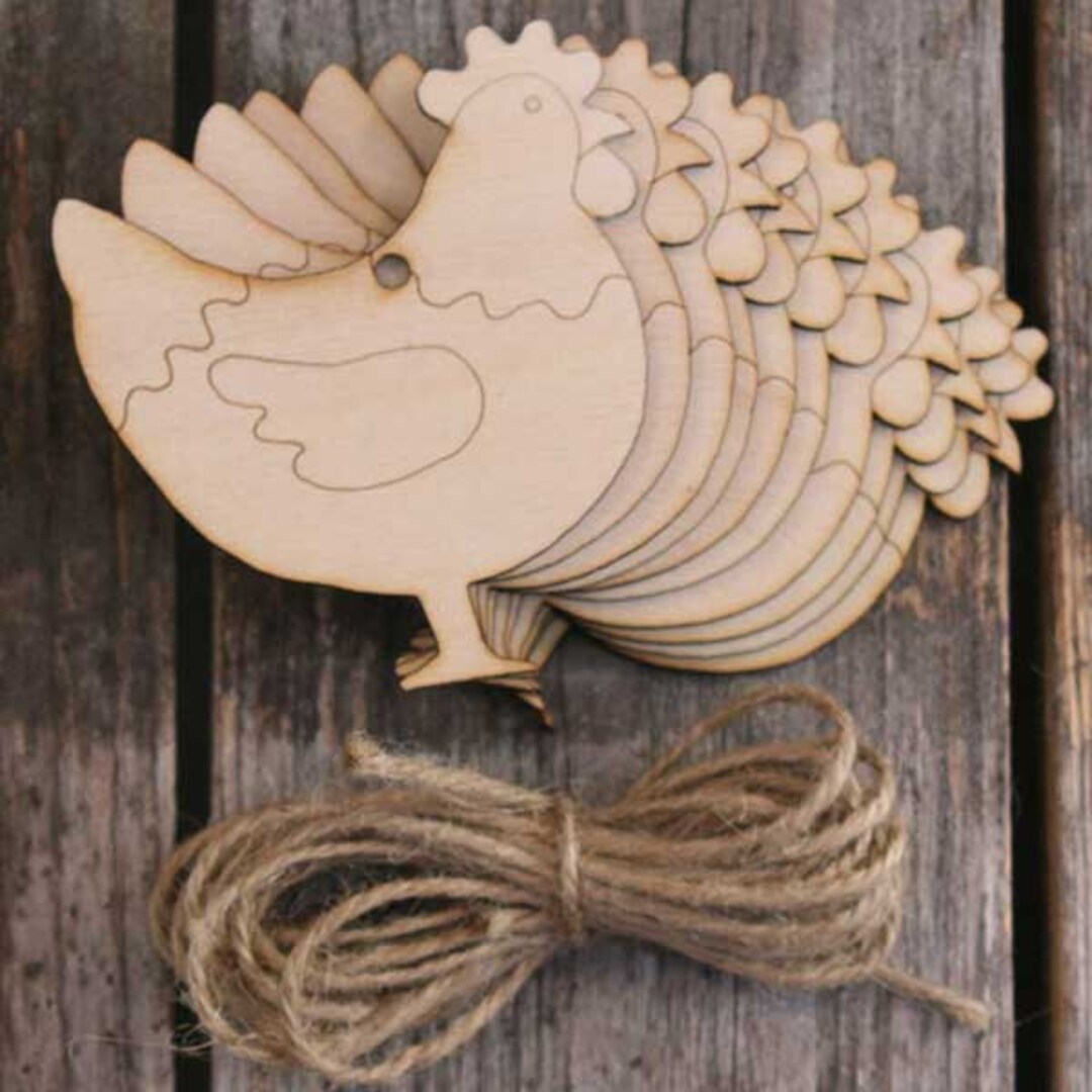 10x Wooden Chicken Cockerel Craft Shape 3mm Ply - Etsy UK