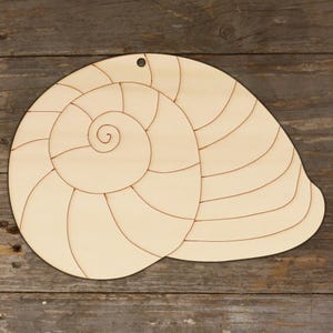 10x Wooden Sea Shell Snail Craft Shapes 3mm Plywood Seaside Sealife ...