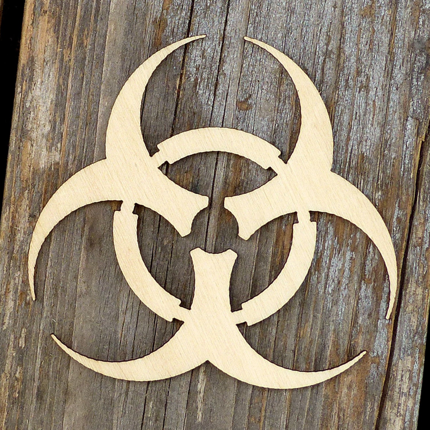 10x Wooden Warning Bio-hazard Sign Craft Shapes 3mm Plywood Human ...