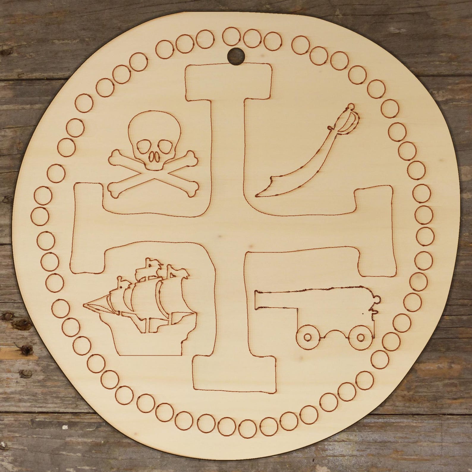 10x Wooden Pirate Doubloon Shapes 3mm Plywood Costume Spanish Gold ...