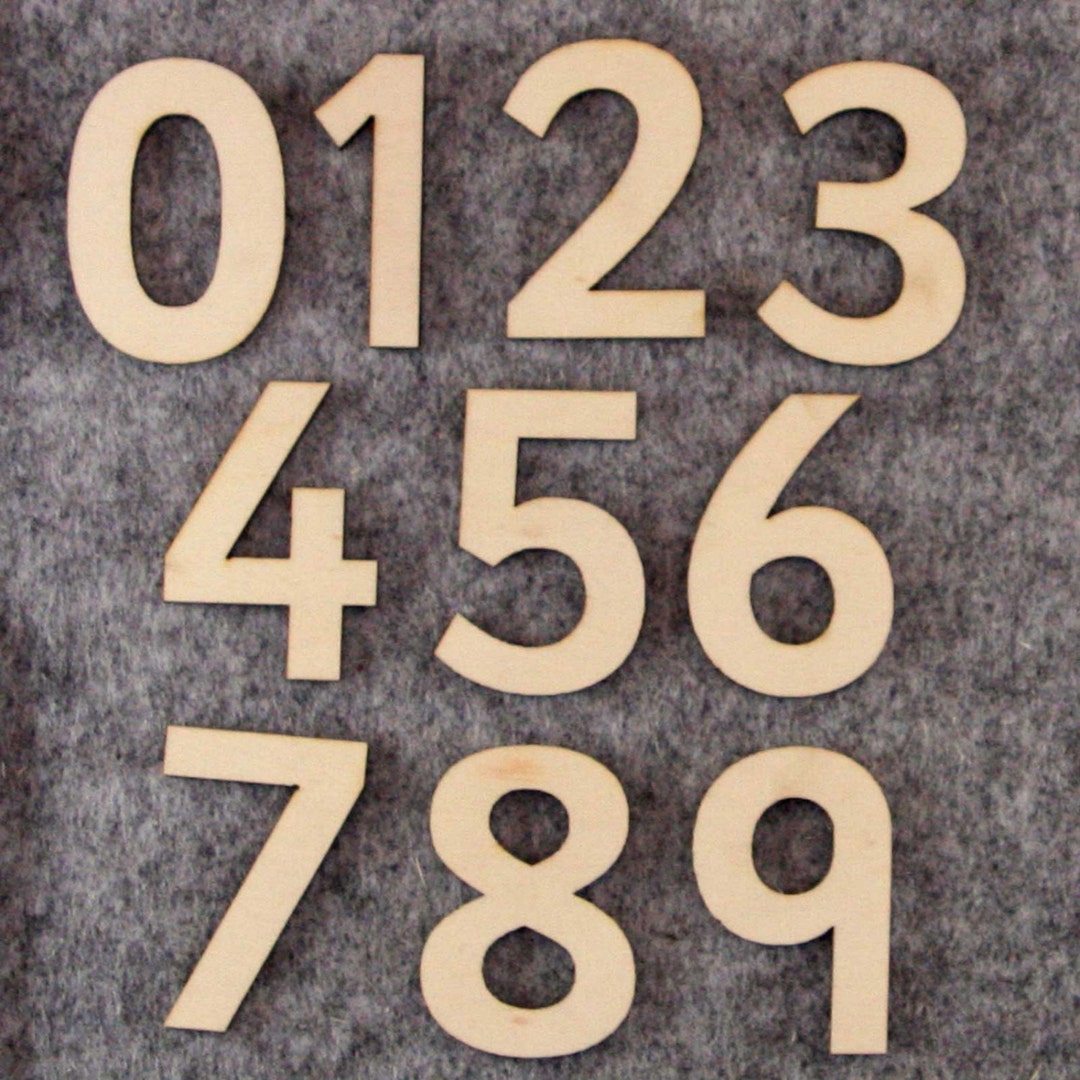 Sassoon Font Number Set 0-9 3mm Plywood 10 Characters - Etsy