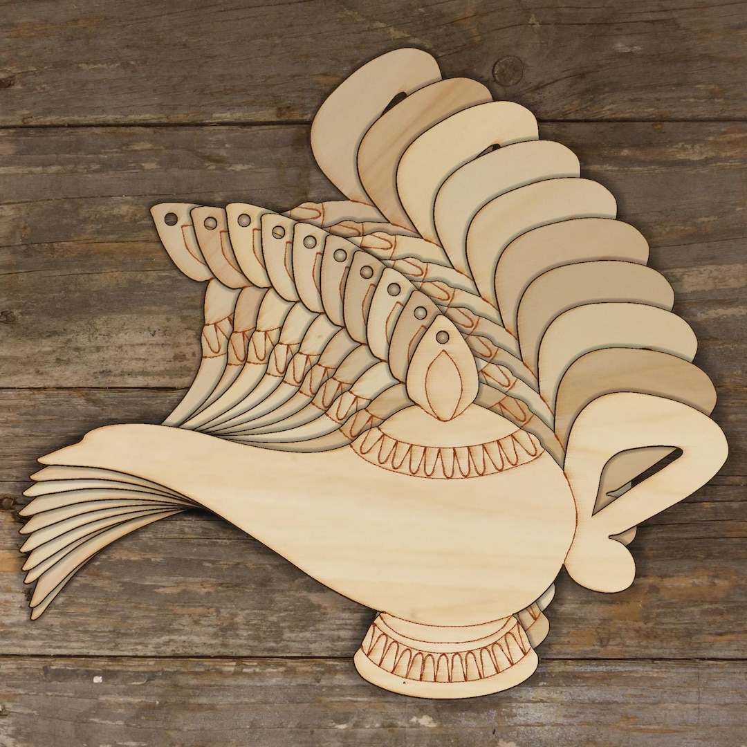 10x Wooden Aladdins Genie Lamp Craft Shape 3mm Ply Entertainment ...