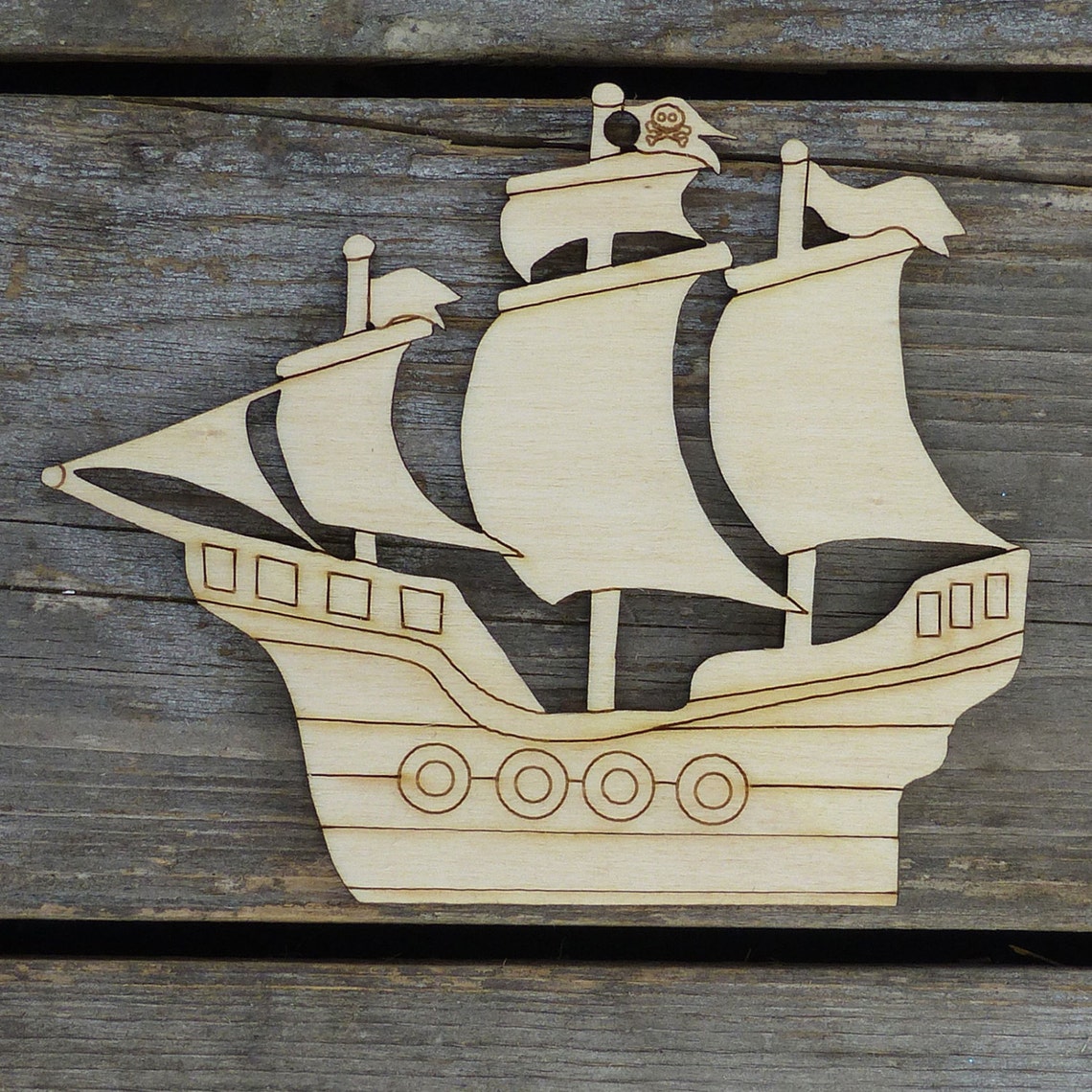 10x Wooden Pirate Ship Craft Shapes 3mm Plywood Nautical Sea | Etsy