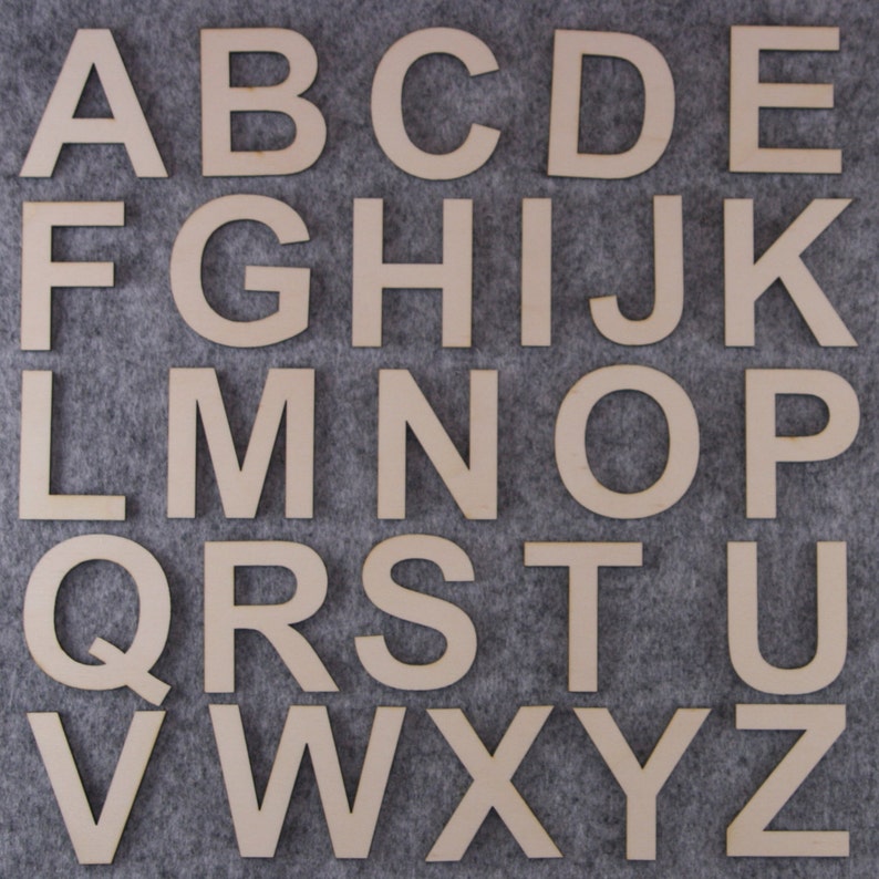 Arial Font Alphabet Set Upper Case Letters A-Z 3mm Plywood 26 ...