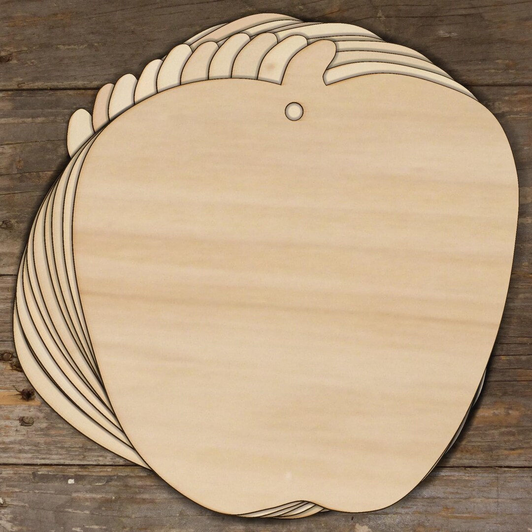 10x Wooden Plain Apple No Leaf Craft Shape 3mm Ply Plants Garden Nature ...