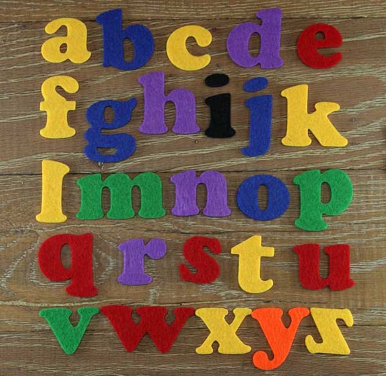 Cooper Black Font Alphabet Set Lower Case Letters A-z 3mm Felt 26 ...