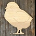 10x Wooden Chick Standing Craft Shapes 3mm Plywood Farm Bird Hen ...
